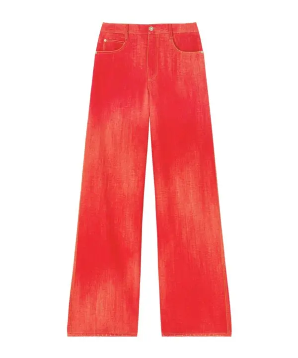 Ermanno Scervino Printed Jeans-effect Palazzo Trousers
