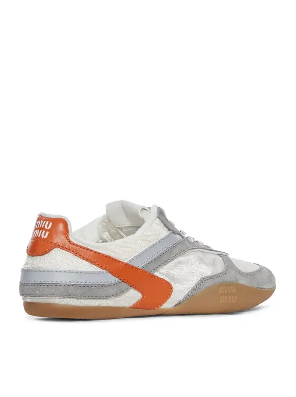 Miu Miu Gymnasium Lace-up Sneakers - Gray