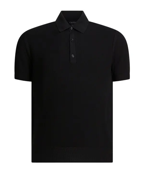 TOM FORD Short-sleeved Knitted Polo Shirt