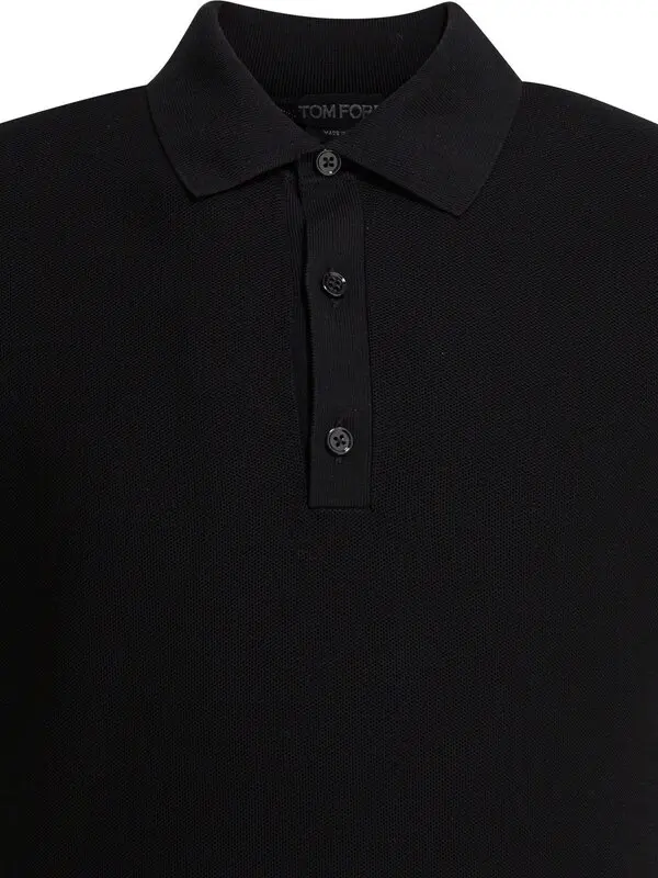 TOM FORD Short-sleeved Knitted Polo Shirt