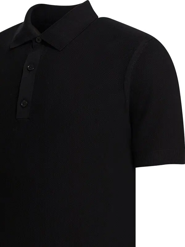 TOM FORD Short-sleeved Knitted Polo Shirt