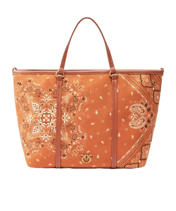 Pinko Double Handle Shoulder Bag - Orange