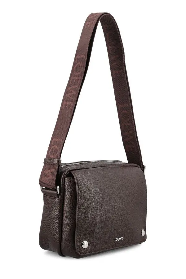 Loewe Logo Printed Xs Messenger Bag - Black