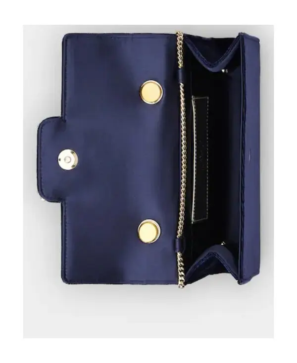 ROGER VIVIER Flower Strass Jewel Buckle Mini Clutch Bag - Black