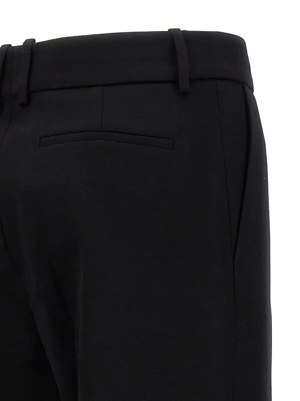 Rabanne High Waist Straight Leg Pleated Trousers