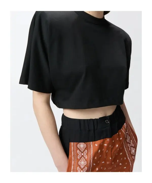 Pinko Crewneck Cropped T-shirt