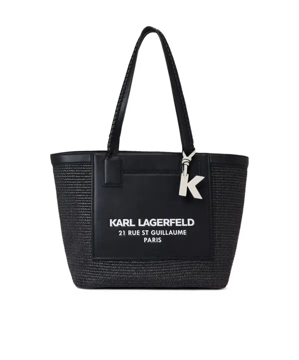 Karl Lagerfeld Rue St-guillaume Raffia Tote Bag