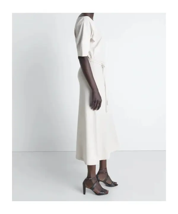 LEMAIRE Off-the-shoulder Belted Dress - Pearl