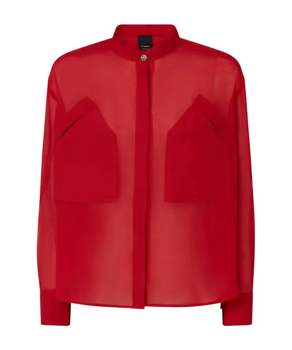 Pinko Andy Button Detailed Shirt - Red