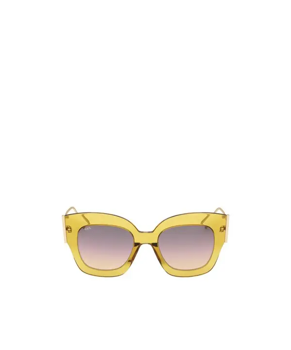 TOD'S Geometric Frame Sunglasses - Yellow