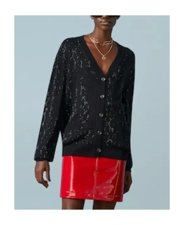 Gucci V-neck Knit Cardigan With Gg Crystal Embroidery