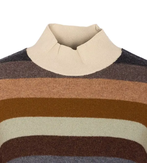 Tory Burch Striped High-neck Jumper - No