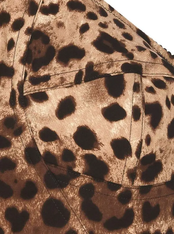Dolce & Gabbana Leopard Print Sweetheart Bustier Top