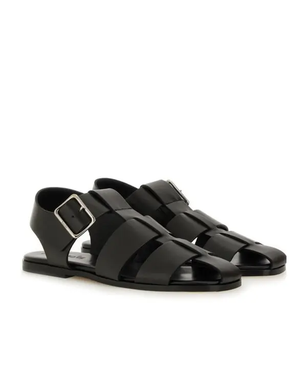 AeydĒ Buckle Fastened Cut-out Sandals - Black