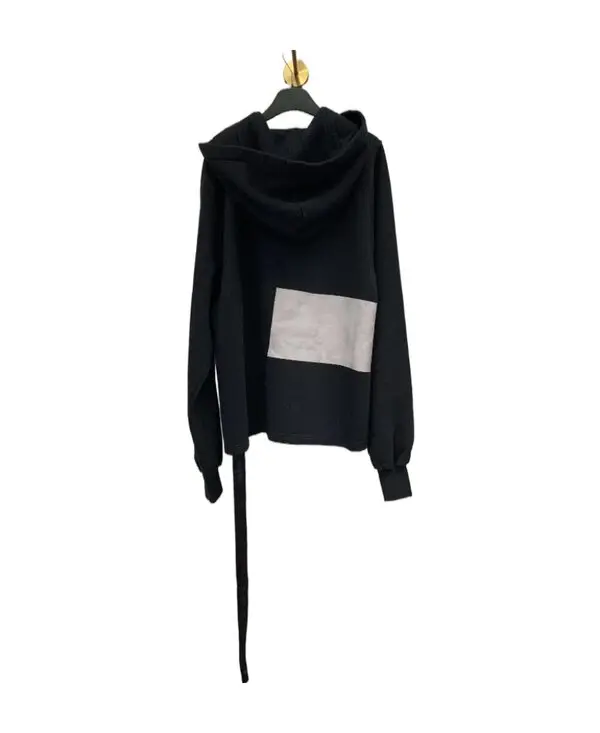 Rick Owens Long-sleeved Hooded Sweater With Drawstring Detail