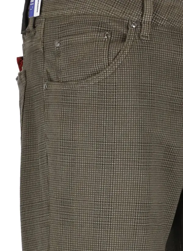 Jacob Cohen Check Printed Mid-rise Trousers