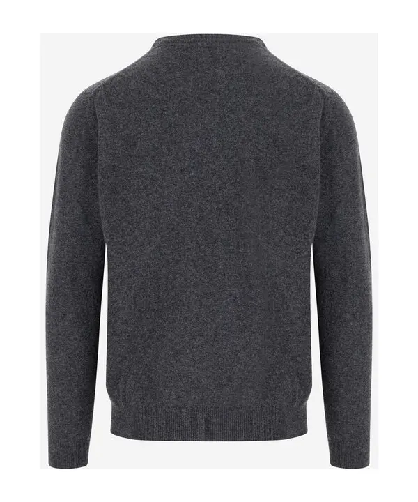 Woolrich Crewneck Jumper With Embroidered Logos - Shadow Gray