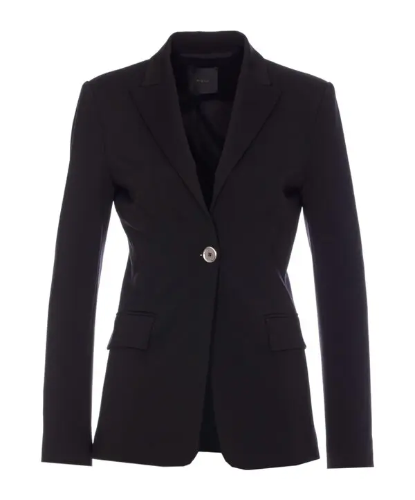 Pinko Single-breasted Blazer With Buckle Cuffs - Black