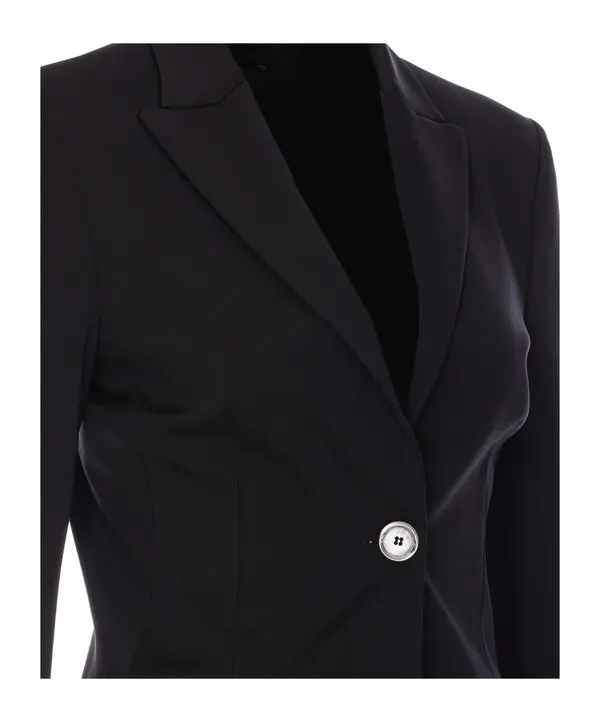 Pinko Single-breasted Blazer With Buckle Cuffs - Black