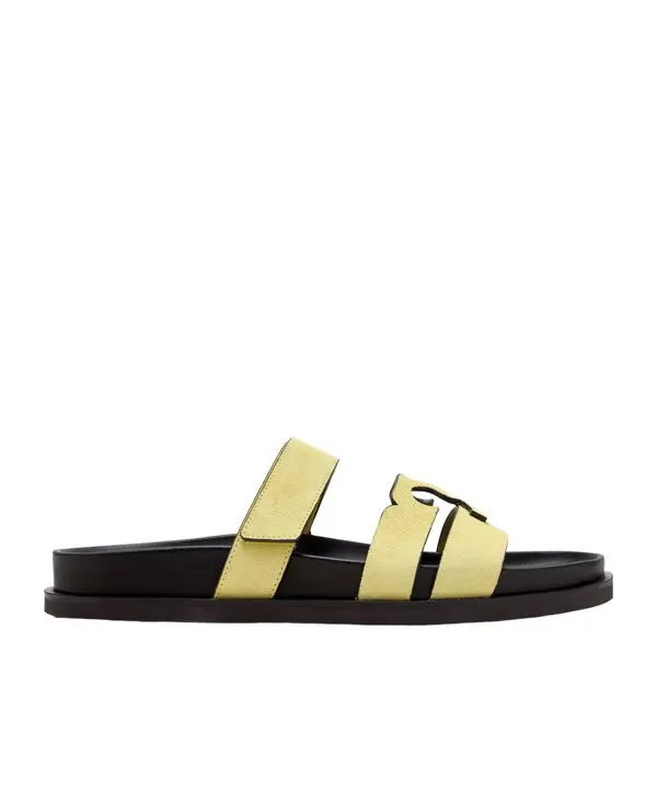 Tory Burch Ines Suede Slides - Yellow