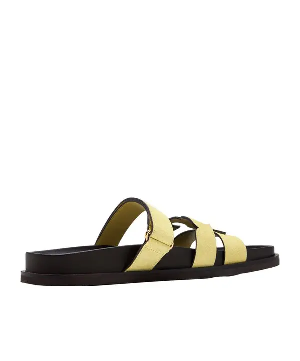 Tory Burch Ines Suede Slides - Yellow
