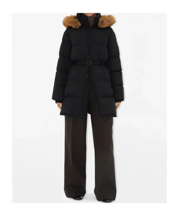 Burberry Belted Hooded Puffer Coat