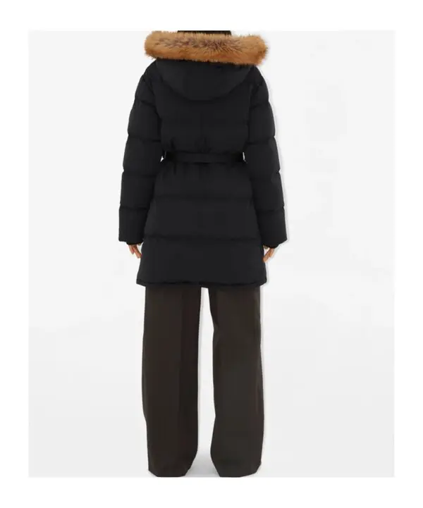 Burberry Belted Hooded Puffer Coat