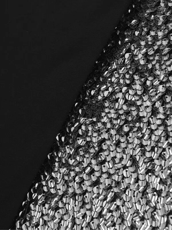 Givenchy Long Sleeve Backless Sequined Evening Gown