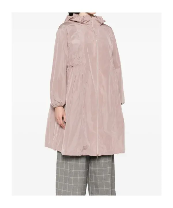 Herno Hooded Parka With Ruffled Trim - Nude