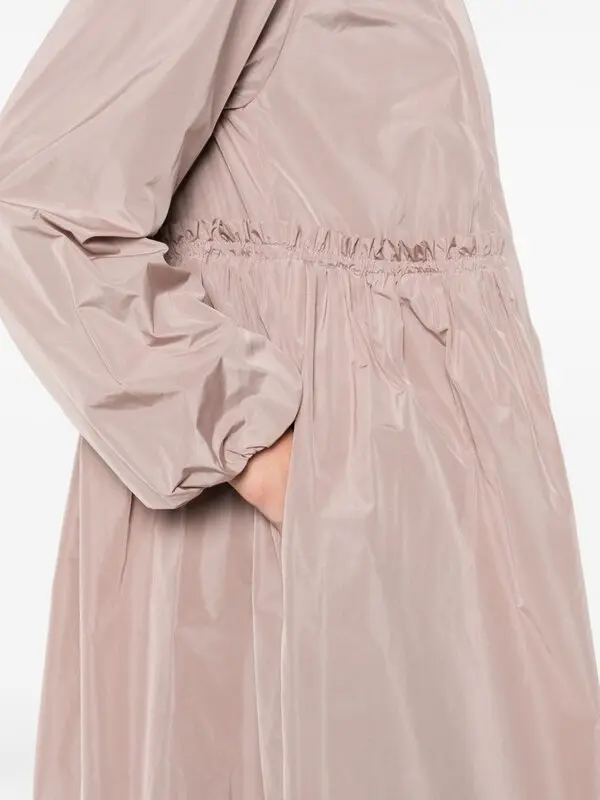 Herno Hooded Parka With Ruffled Trim - Nude