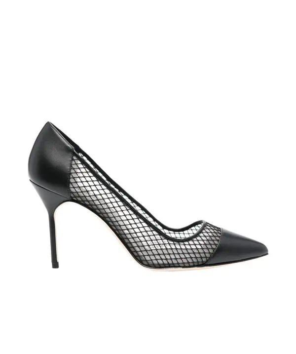 Manolo Blahnik Capcour Mesh-panelled Pumps