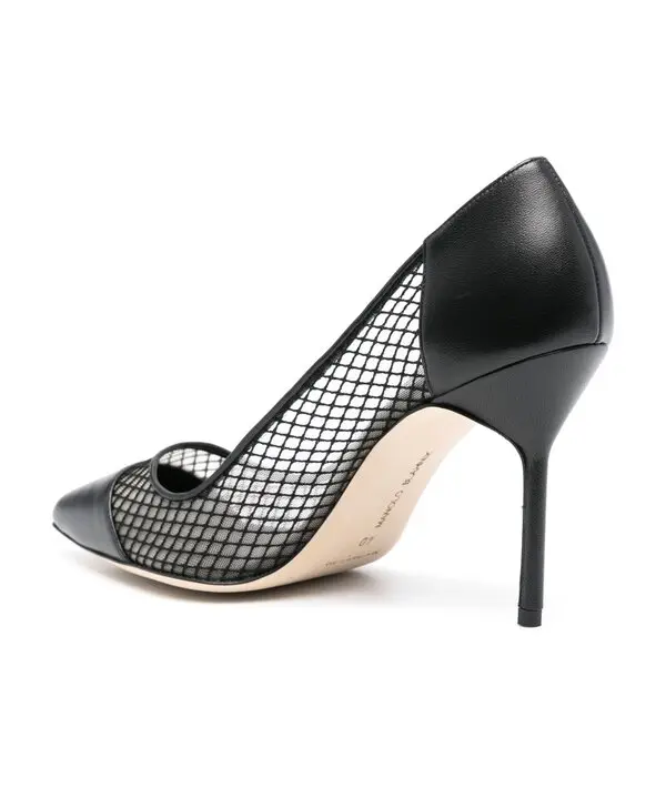 Manolo Blahnik Capcour Mesh-panelled Pumps