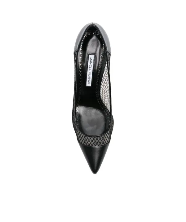 Manolo Blahnik Capcour Mesh-panelled Pumps