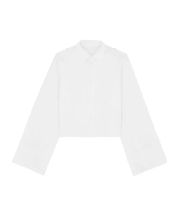 MAISON MARGIELA Cropped Bell Sleeve Shirt - White