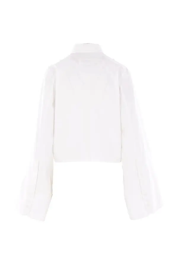 MAISON MARGIELA Cropped Bell Sleeve Shirt