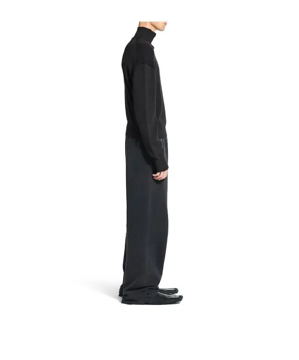 Balenciaga Cotton Knit Turtleneck Sweater With Embroidered Artwork