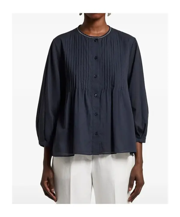 Peserico Pintucked Detail Blouse