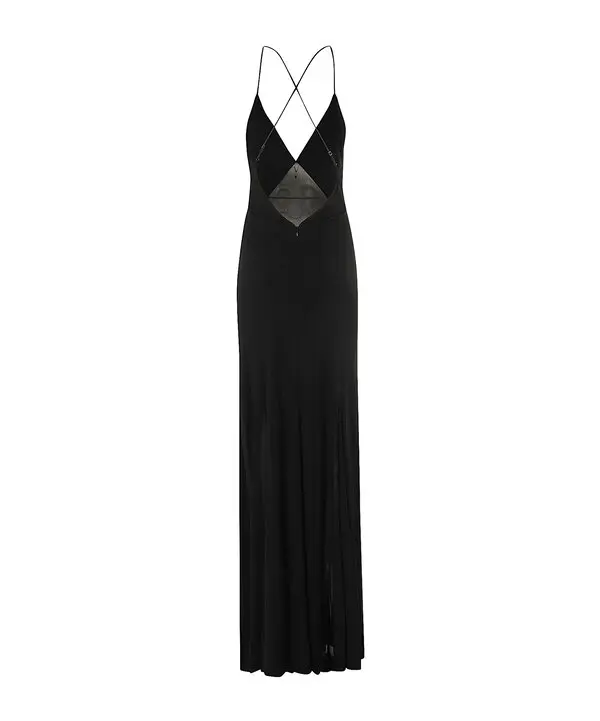 Staud Maxi Dress With Criss-cross Straps - Black