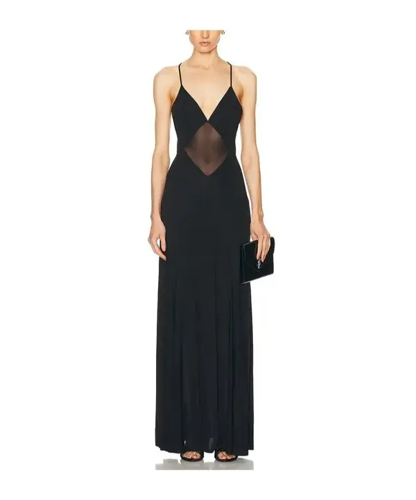 Staud Maxi Dress With Criss-cross Straps