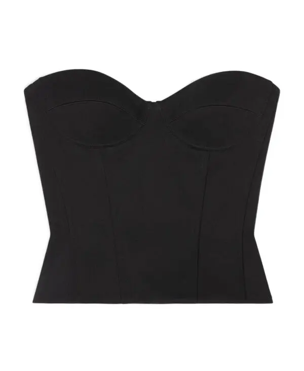 Balenciaga Strapless Corset Bustier - Black