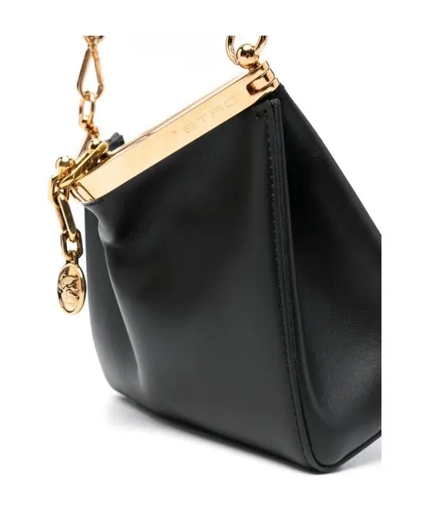 Etro Vela Logo Charm Mini Shoulder Bag - Black