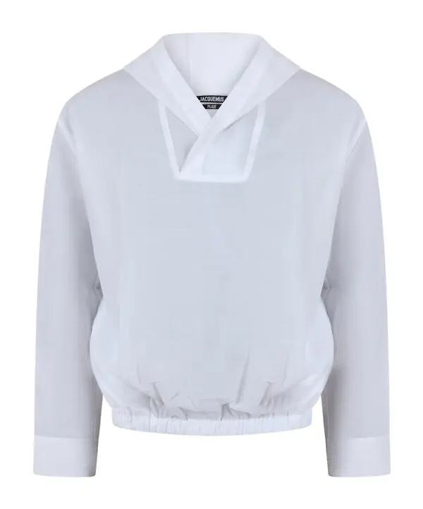 Jacquemus Long Sleeve V-neck Hoodie