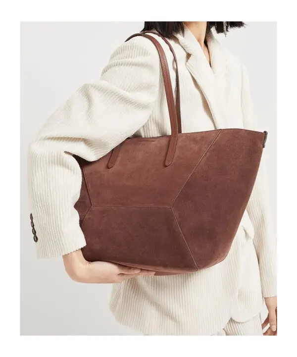 Brunello Cucinelli Geometric Shoulder Bag - Red