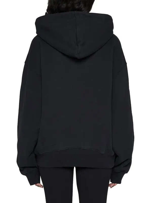 Off-White Drawstring Long-sleeved Hoodie