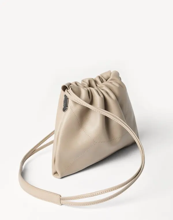 Brunello Cucinelli Logo Stamp Drawstring Tote Bag