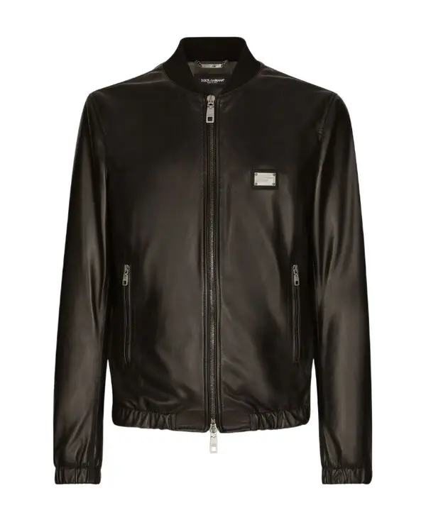 Dolce & Gabbana Dg Essentials Zipped Bomber Jacket - Black
