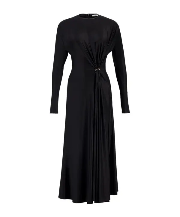 Rabanne Crewneck Gathered Maxi Dress