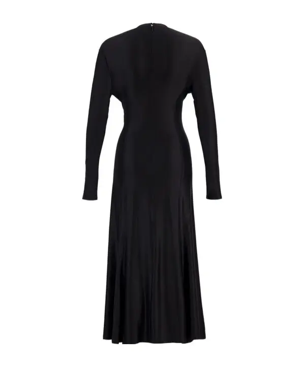 Rabanne Crewneck Gathered Maxi Dress