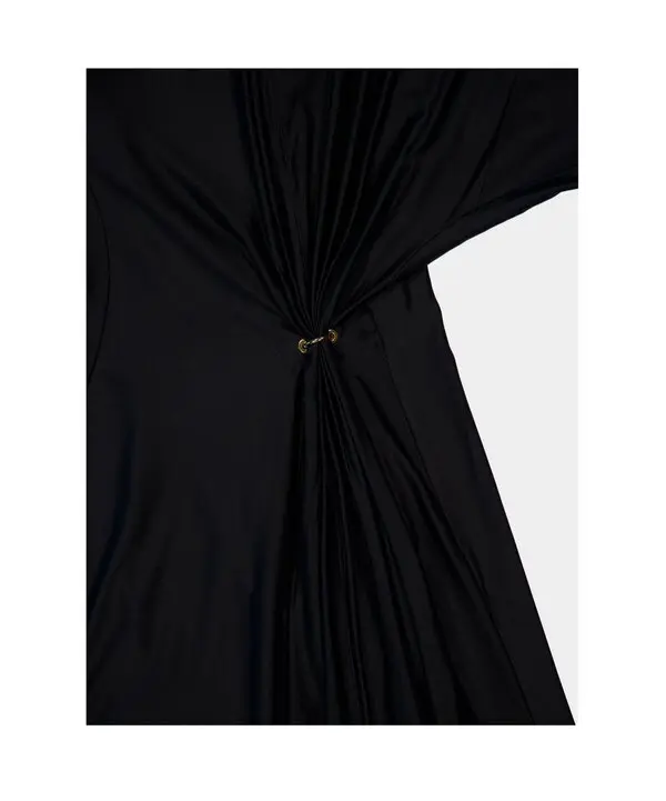 Rabanne Crewneck Gathered Maxi Dress