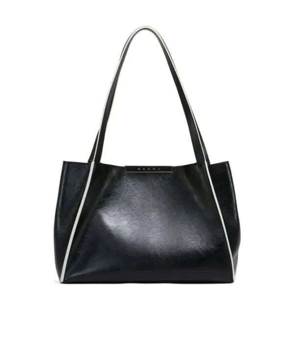 Marni Leather Tote Bag - Black